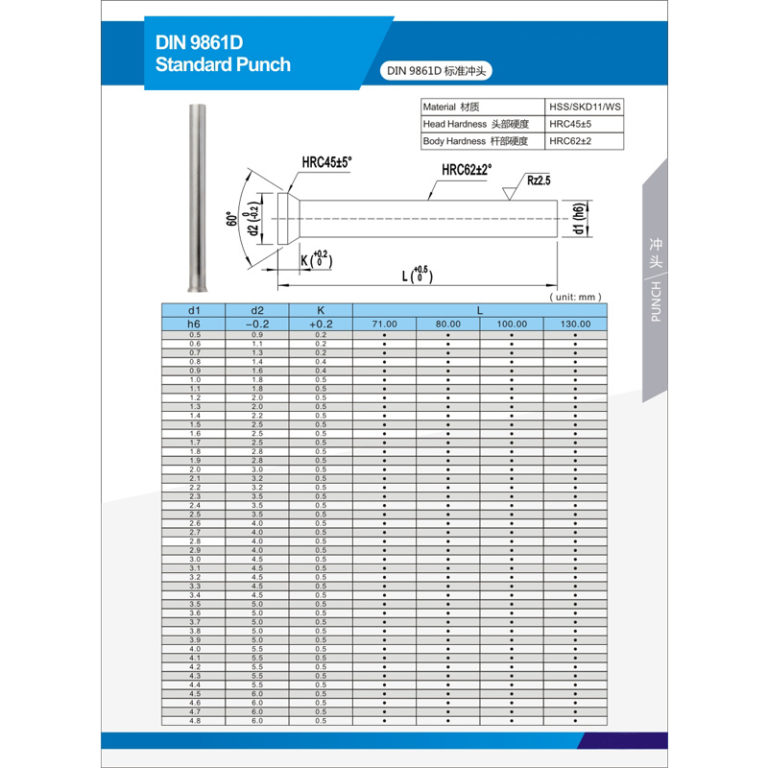 DIN 9861-D Punch – Skytools Parts